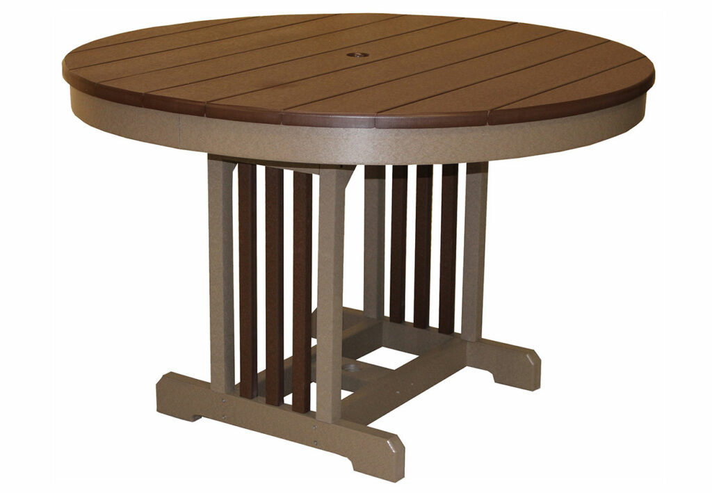 Outdoor Round Mission Table | Prairie Patio Furniture